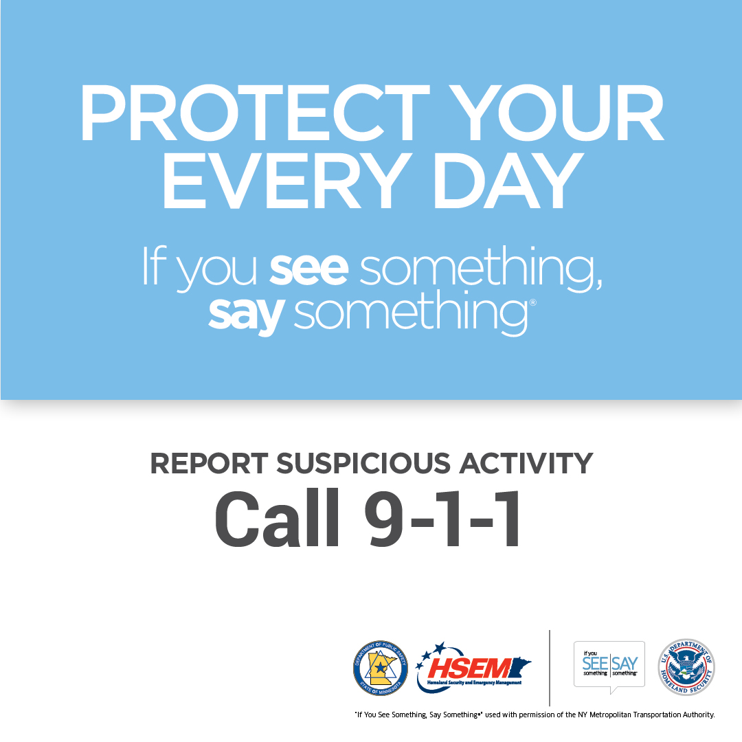 Suspicious activity | Minnesota Department of Public Safety